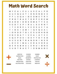 Math Word Search Printable - template.insidethehood.com