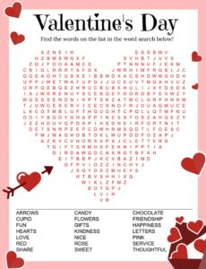 Printable Valentine Word Search Puzzles - template.insidethehood.com