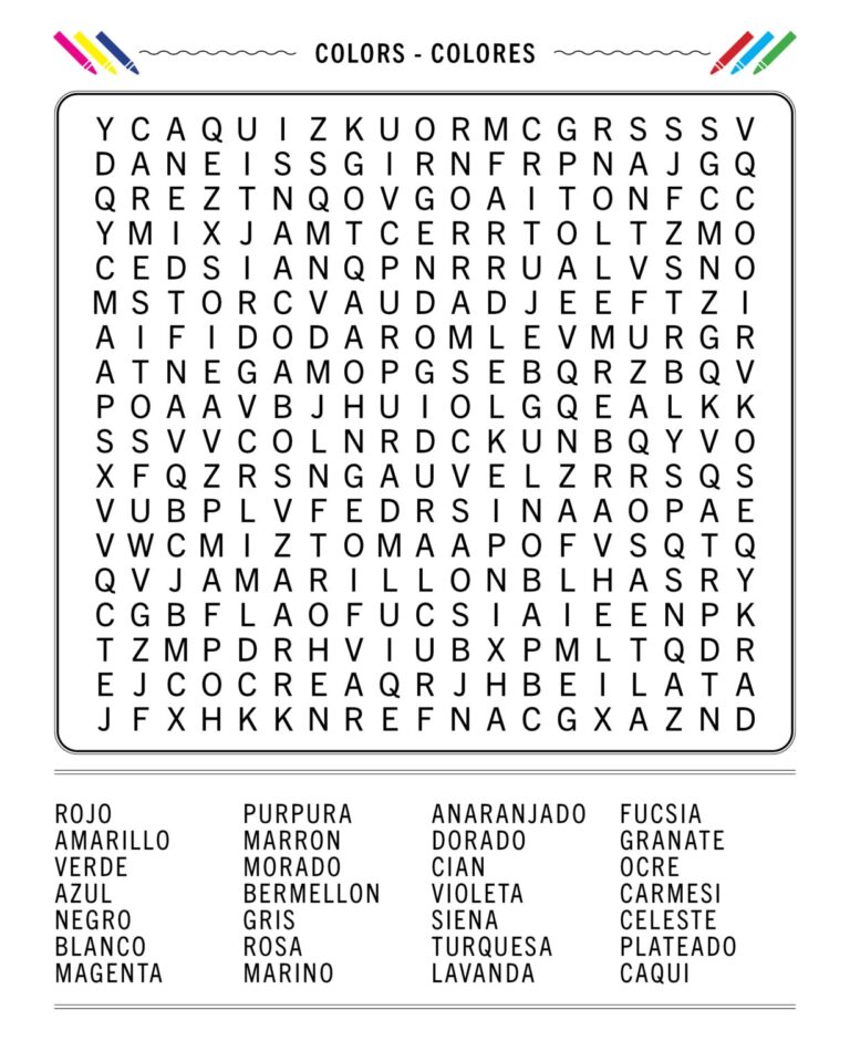 Printable Word Search In Spanish – template.insidethehood.com
