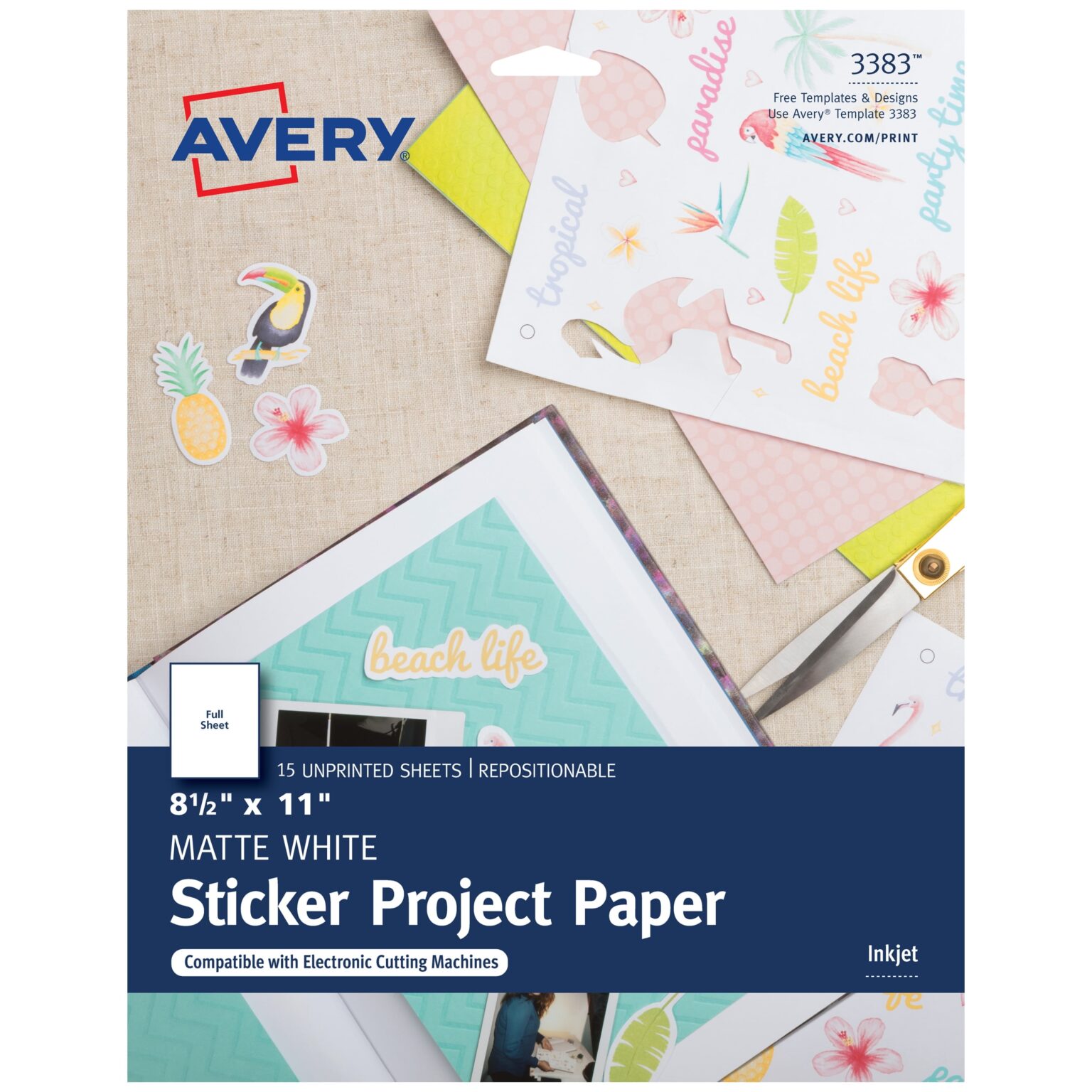 Avery Printable Sticker Paper - template.insidethehood.com